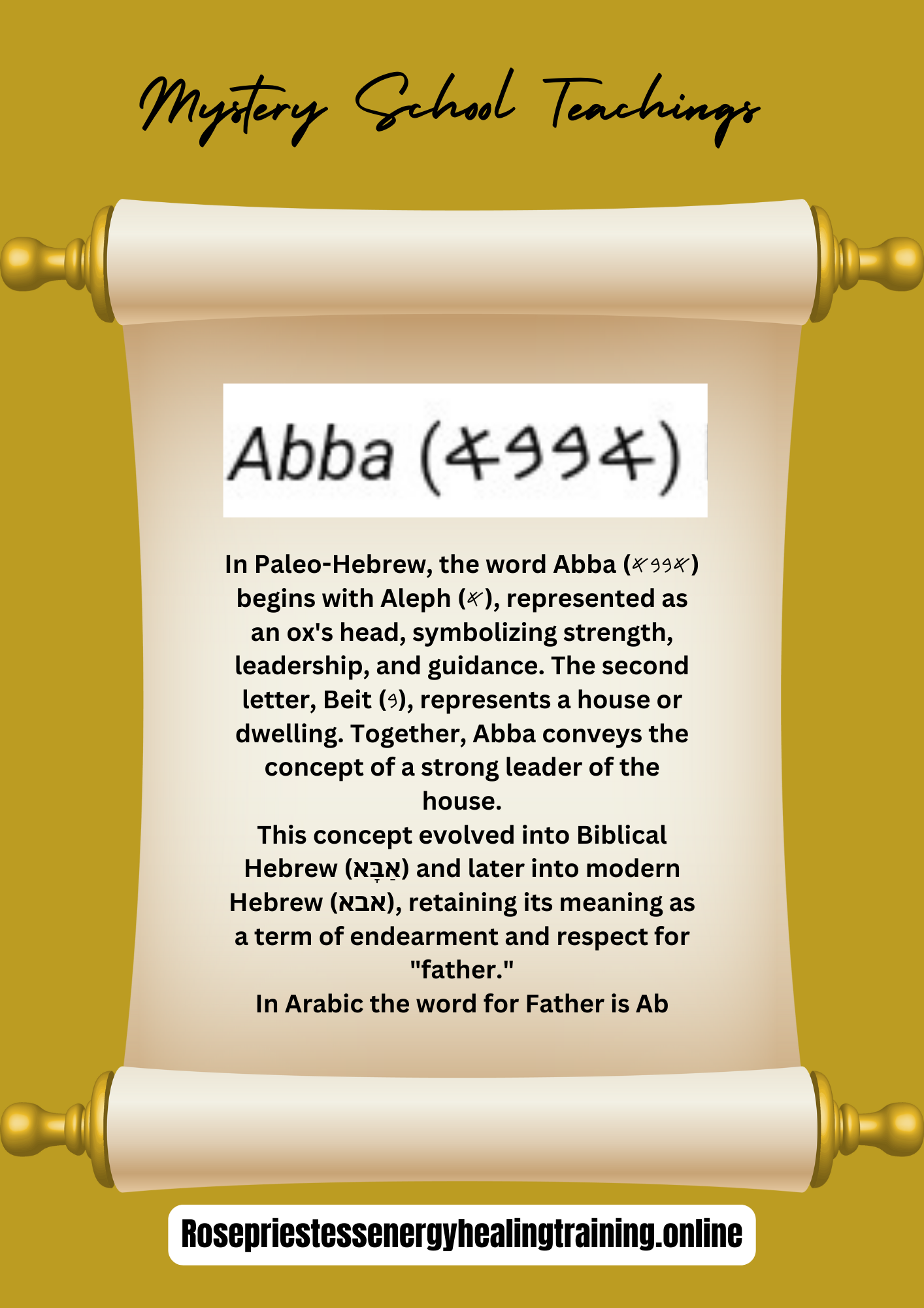 Divine Feminine Mystery School Teaching: Understanding The Divine Father ABBA and Divine Mother ...